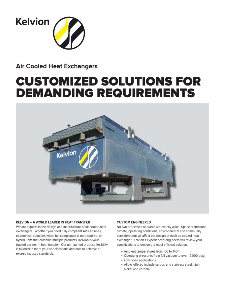 Customized Solutions For Demanding Requirements: Air Cooled Heat ...