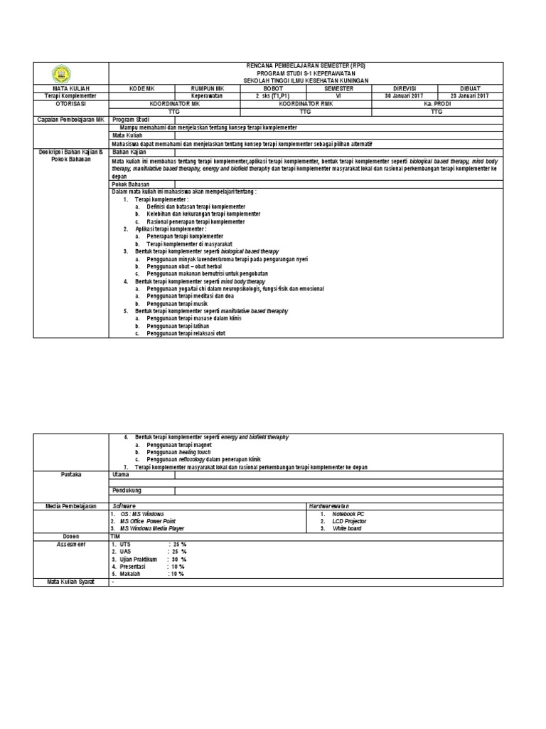 Rps Terapi Komplementer | PDF