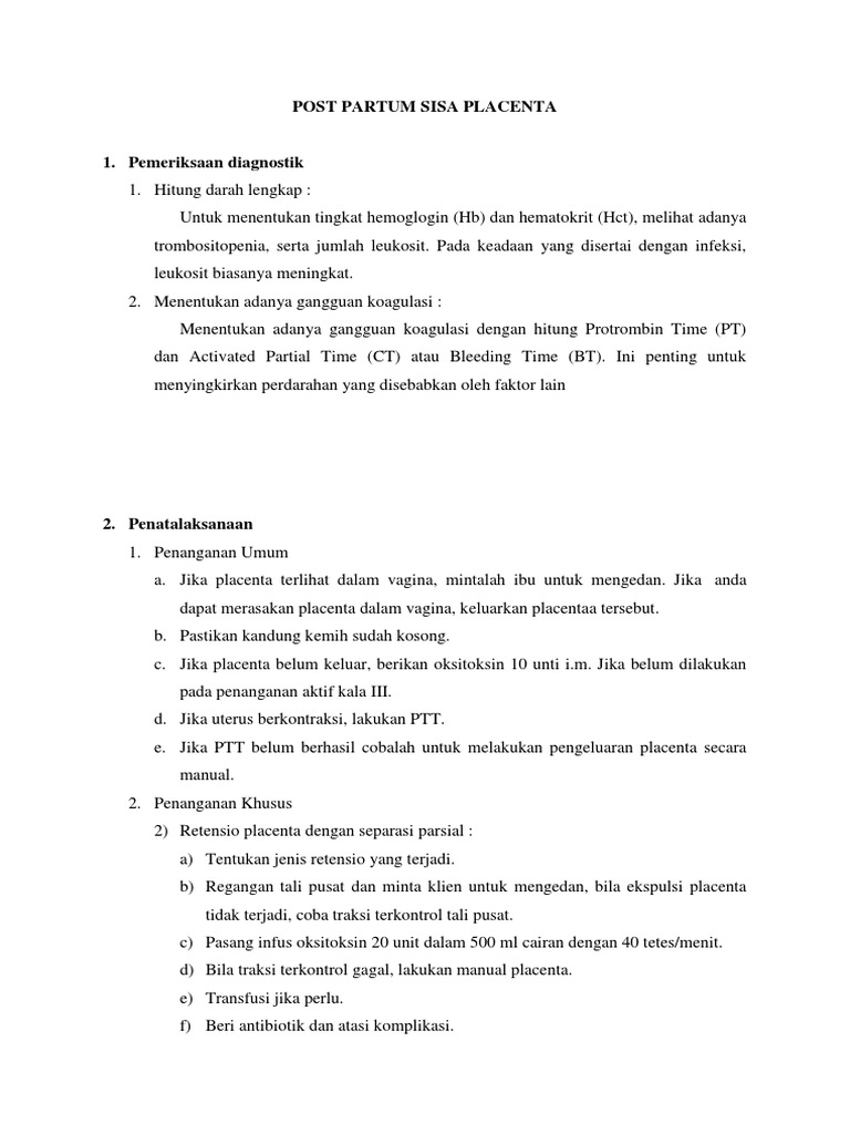 LP Sisa Plasenta | PDF