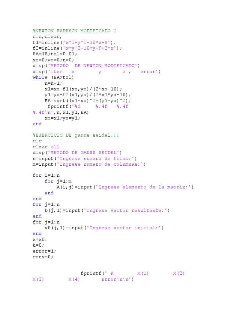 Newton Raphson Modificado 2 | PDF | Enseñanza de matemática