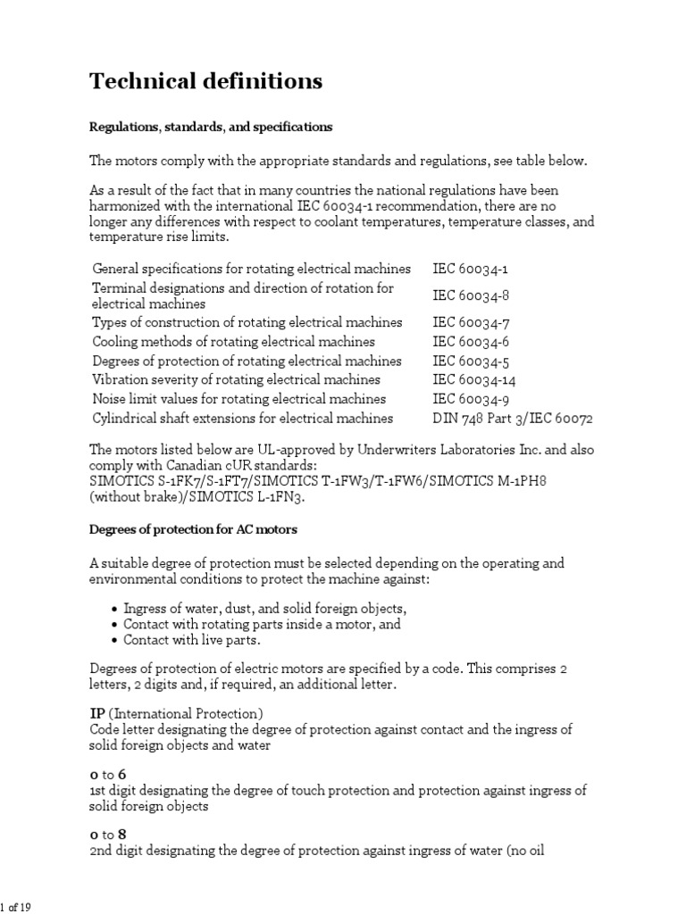 Technical Definitions: Regulations, Standards, and Specifications | PDF ...