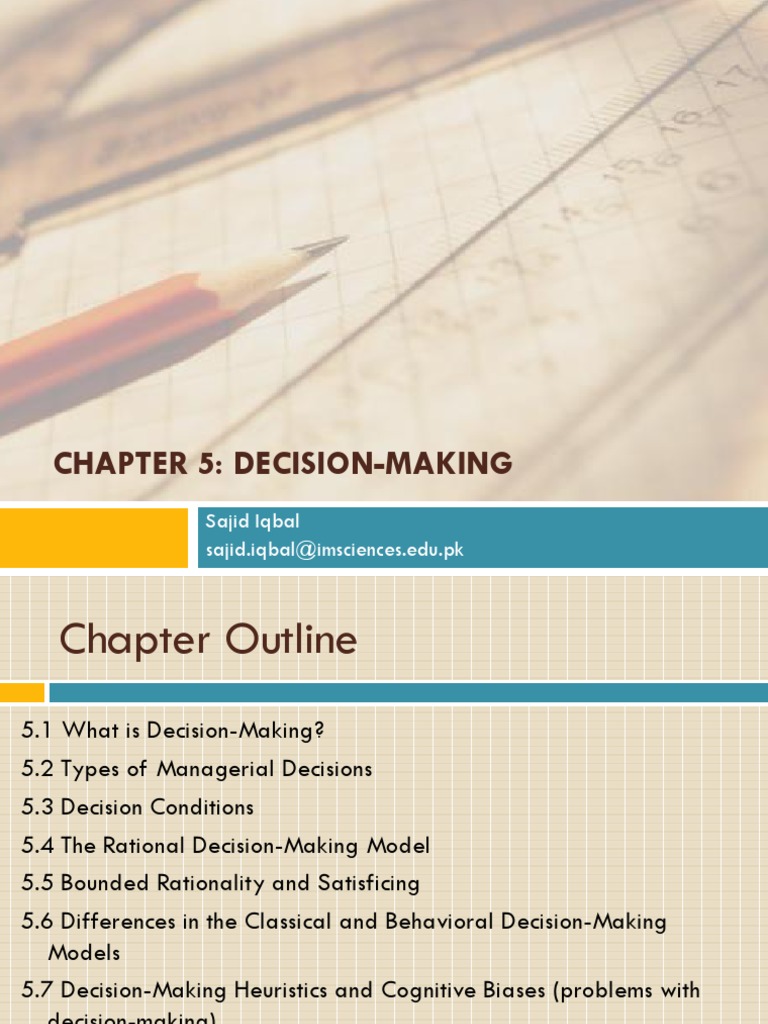 Chapter 4 - Decision Making | PDF | Decision Making | Rationality
