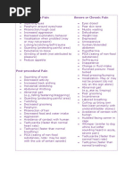 CSU Canine Acute Pain Scale Guide | PDF | Pain | Diseases And Disorders