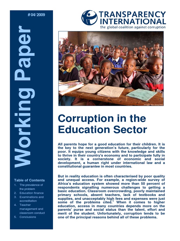 Corruption in Education Sector | PDF | Corruption | Teachers