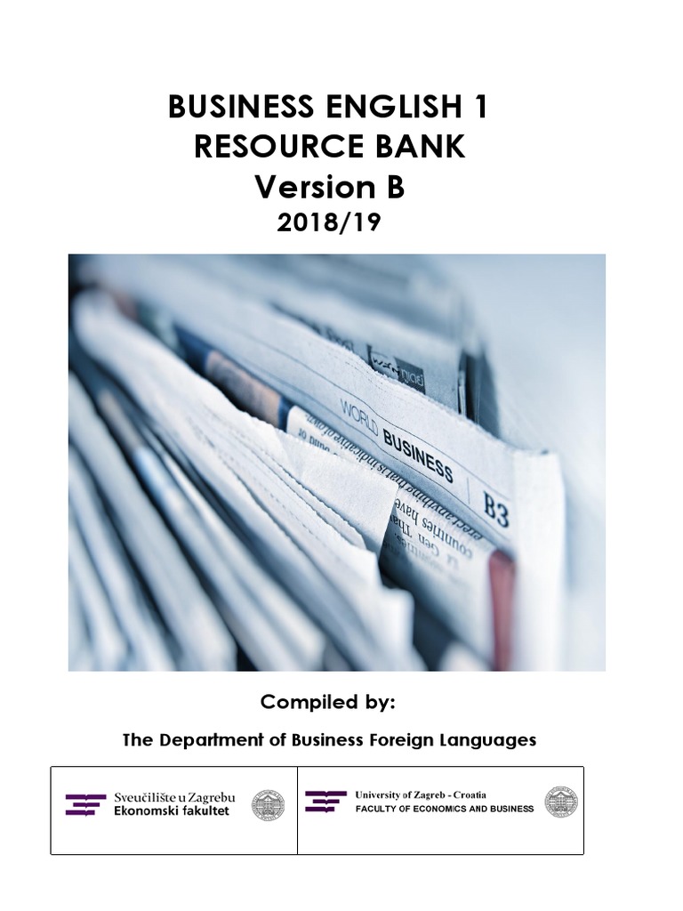 Business English I Resource Bank | PDF | Bachelor's Degree | Master's ...