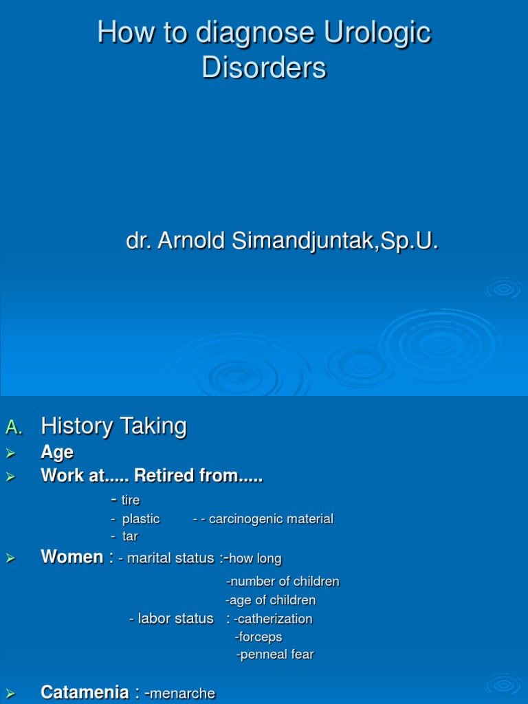 How To Diagnose Urologic Disorders | PDF | Urology | Physical Examination