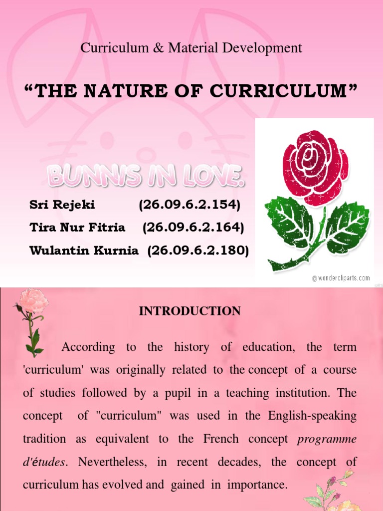 Nature of Curriculum Curriculum Material | PDF | Curriculum | Learning