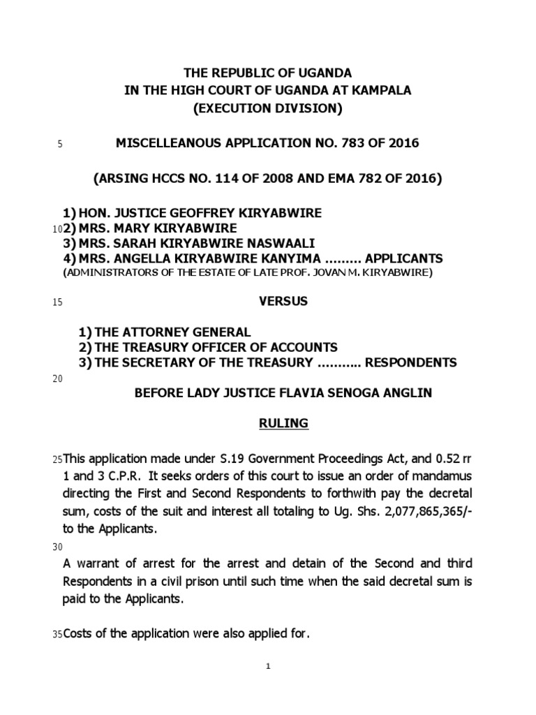 High Court Execution and Bailiffs Division 2016 12 | PDF | Mandamus ...