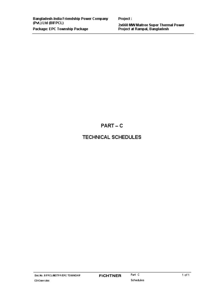 Part - C Technical Schedules | PDF | Pump | Bearing (Mechanical)