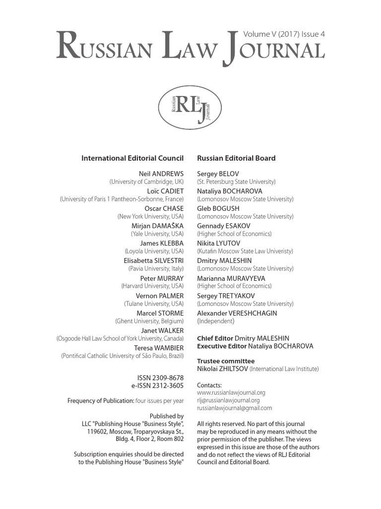 Russian Law PDF | PDF | Soviet Union | World Politics
