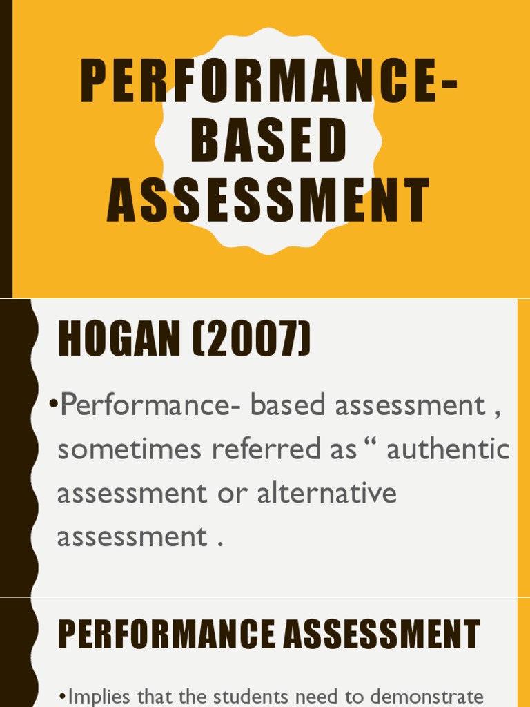 Understanding Performance-Based Assessment | PDF | Educational ...
