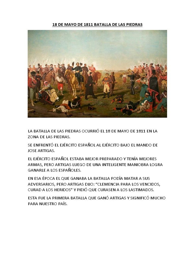 18 de Mayo de 1811 Batalla de Las Piedras | PDF