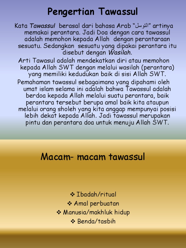TAWASSUL | PDF
