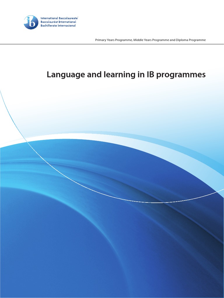 Language and Learning in IB Programmes | PDF | Multilingualism | Cross ...