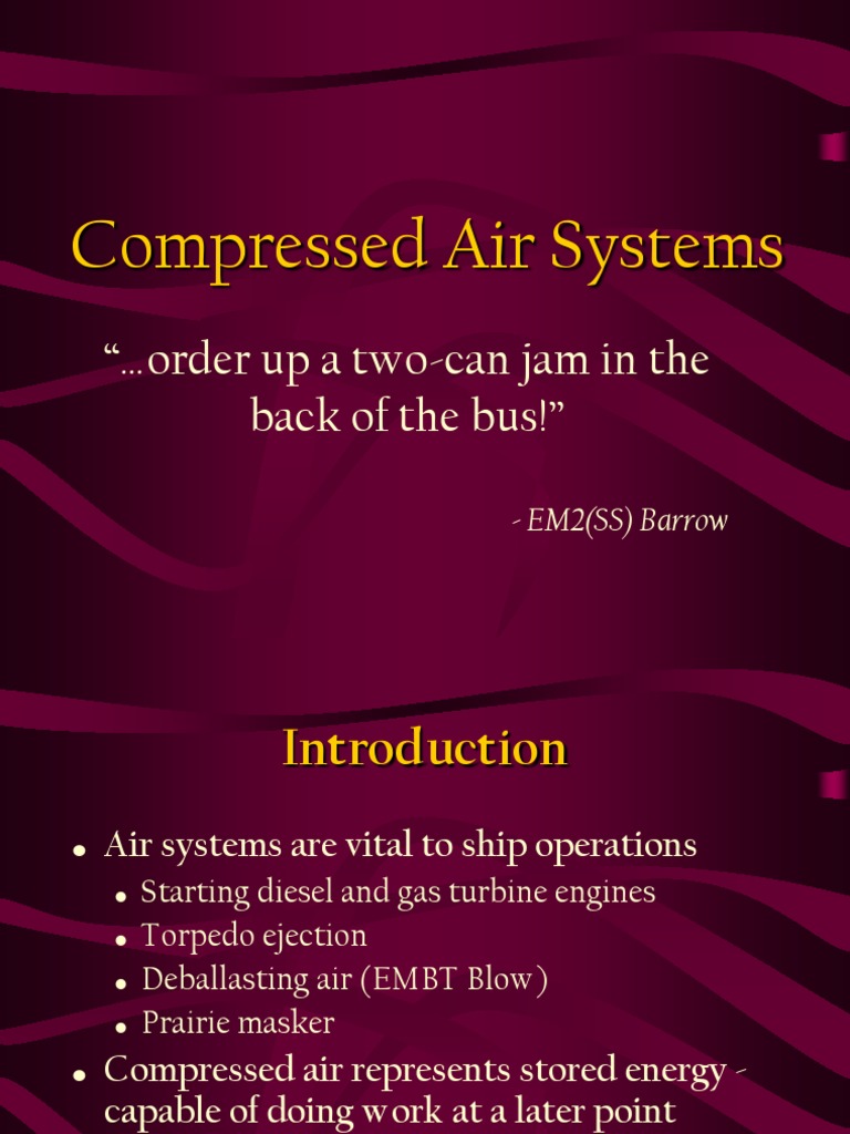 Lesson 17 - Compressed Air | PDF | Pump | Gas Technologies