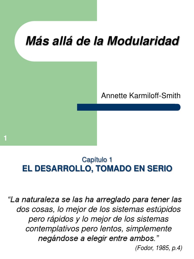 Clase Karmiloff II | PDF | Aquisición de idioma | Mente