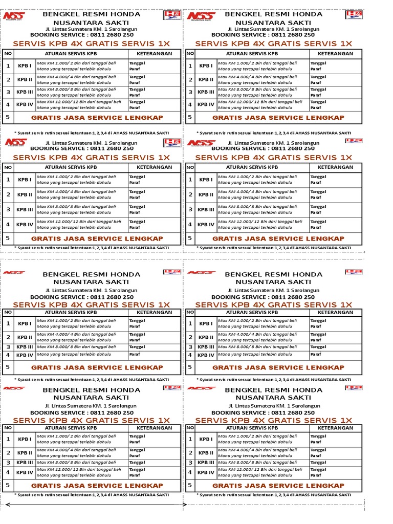 Contoh Brosur Promo Ahass.... | PDF