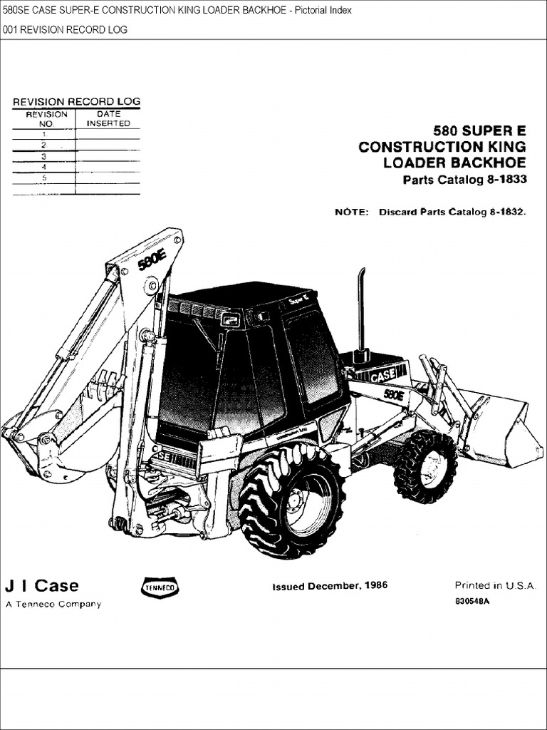 Catalogo Retro Case 580 E Parts Manual PDF | PDF