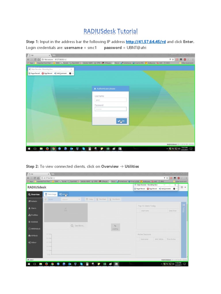 RADIUSdesk Tutorial | PDF
