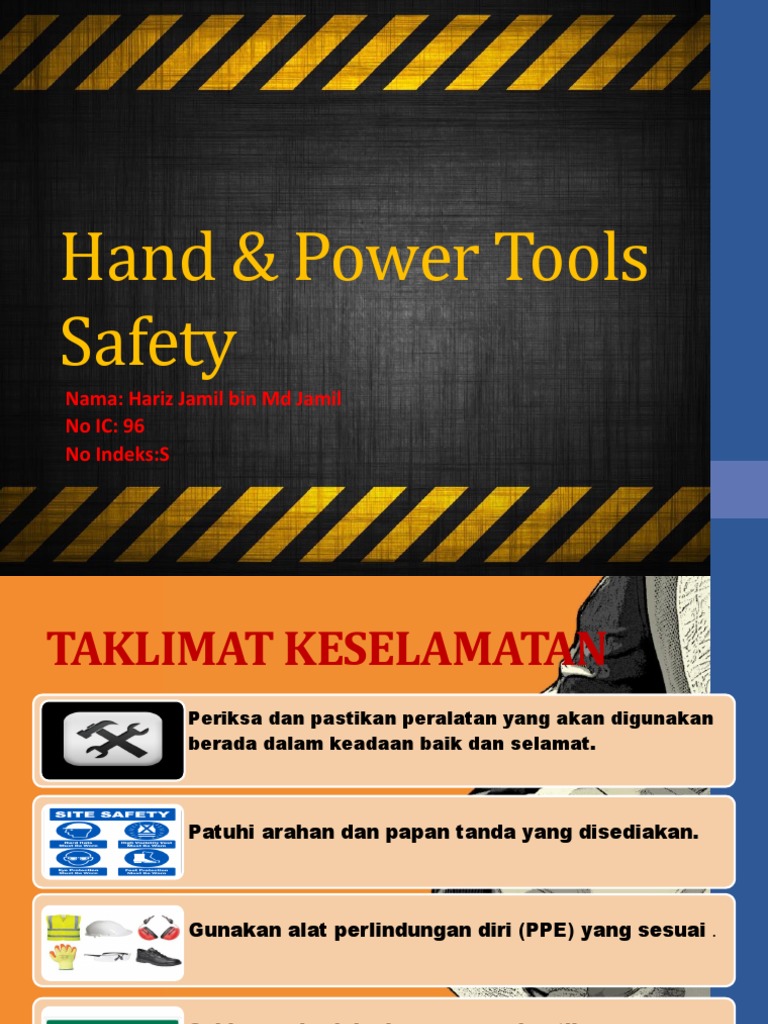 Hand & Power Tools Safety Presentation | PDF