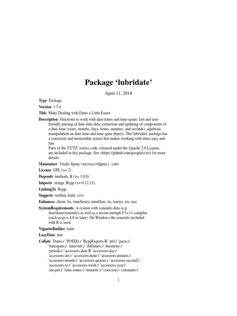 Lubridate PDF | PDF | Time | Interval (Mathematics)