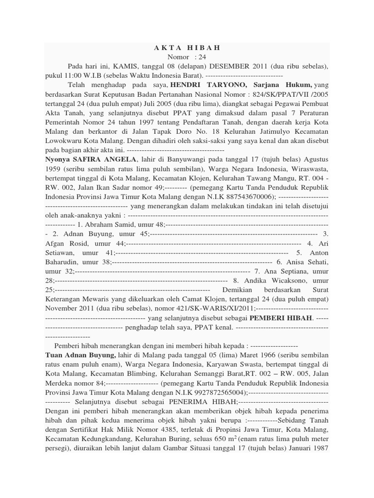 Akta Hibah Google | PDF