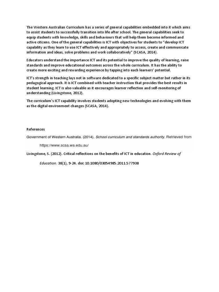 Ict Statement | PDF