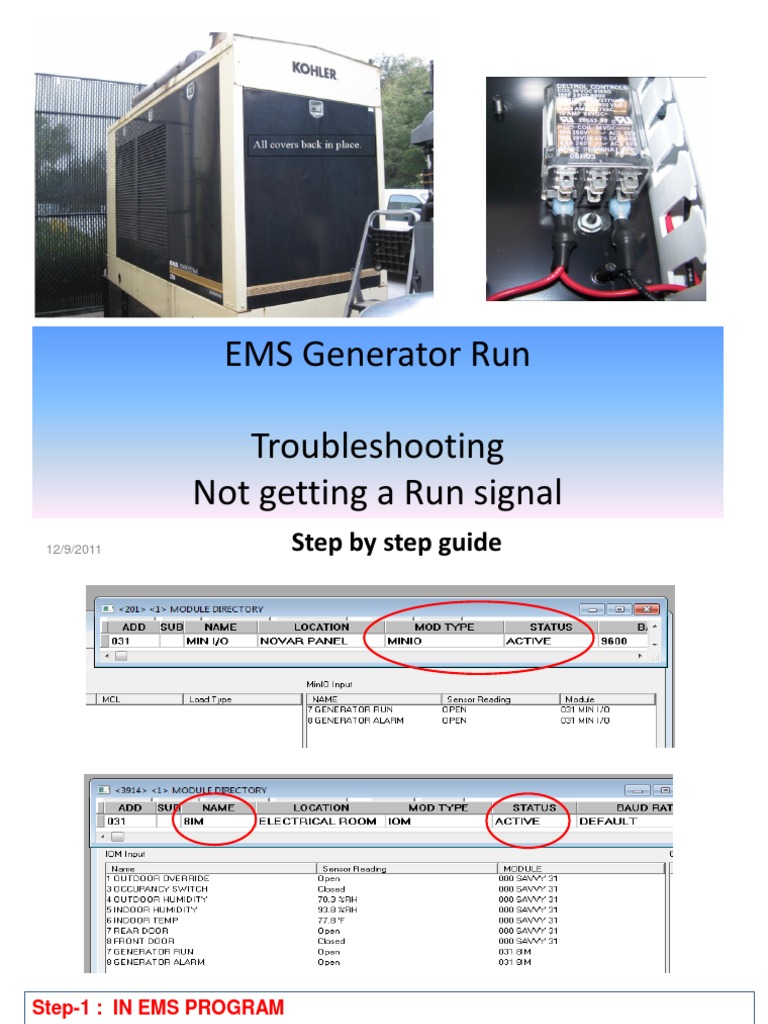 Generator Run Signal - Troubleshooting PDF | PDF | Relay | Electric ...