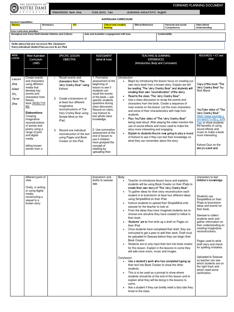 Simplified Planning 1 3 | PDF | Educational Technology | Curriculum