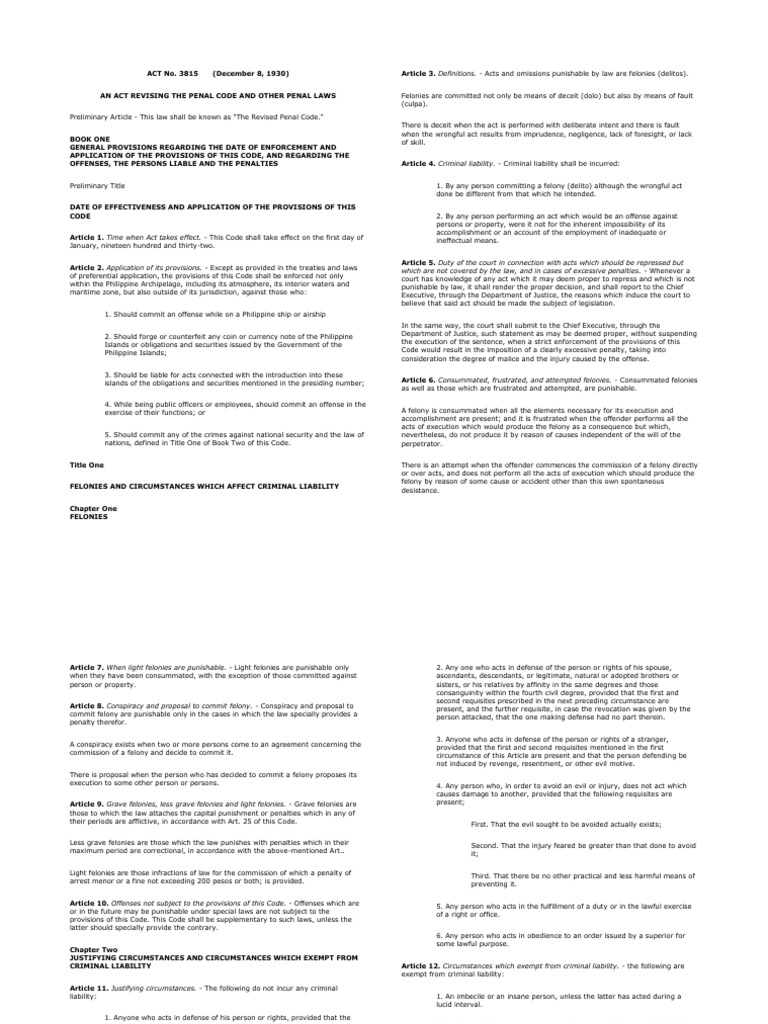 Which Are Not Covered by The Law, and in Cases of Excessive Penalties ...