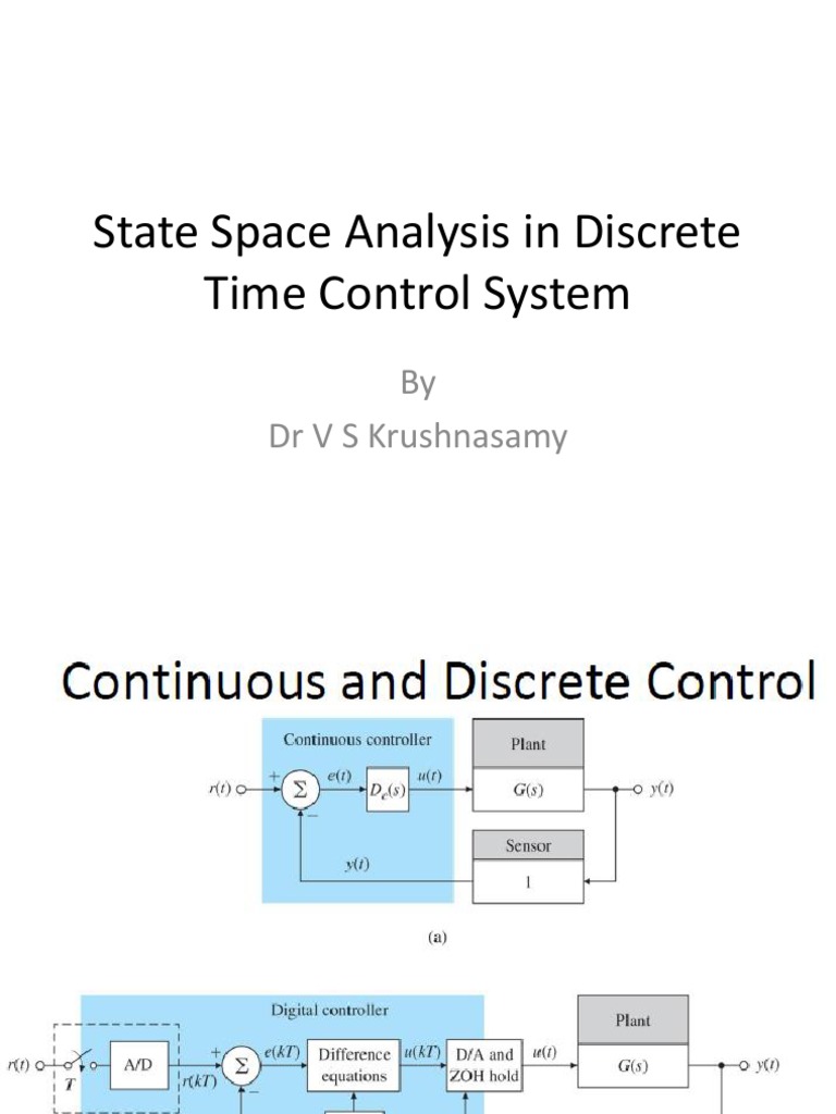 Unit-III-State Space Analysis in Discrete Time Control System | PDF | Digital Signal | Systems ...