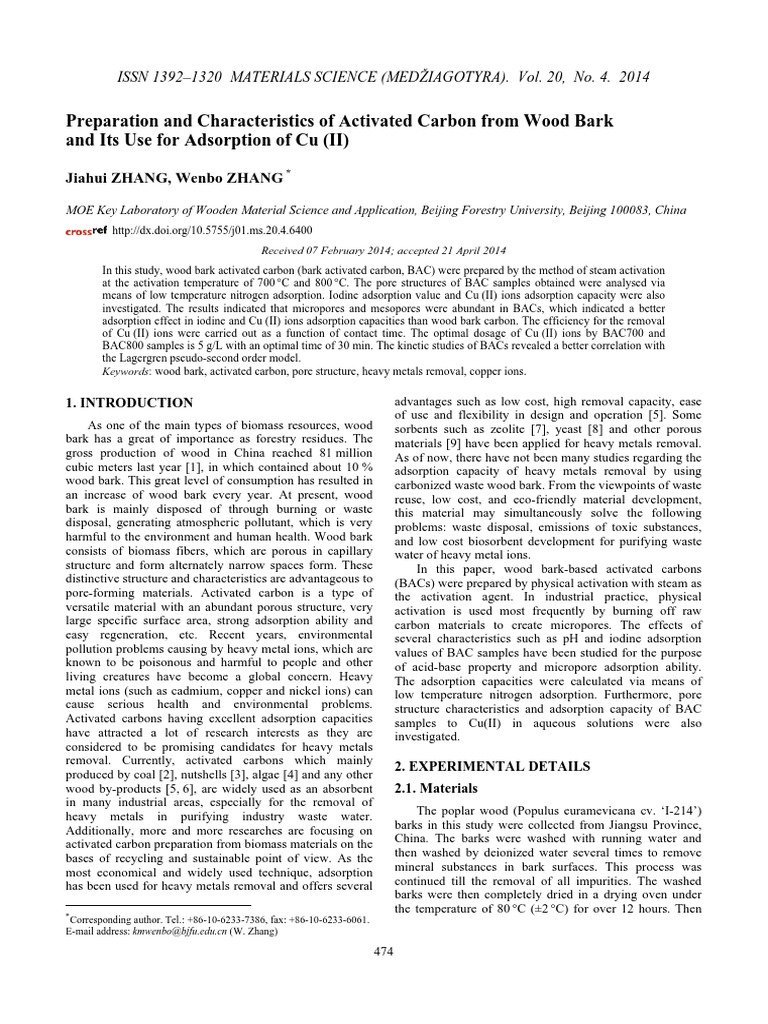 Activated Carbon | PDF | Adsorption | Applied And Interdisciplinary Physics