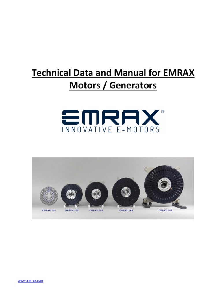 EMRAX User Manual for Emrax Motors | Electric Motor | Transmission ...