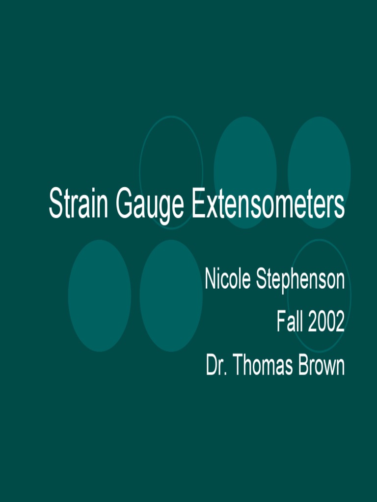 Strain Gages and Extensometer | PDF