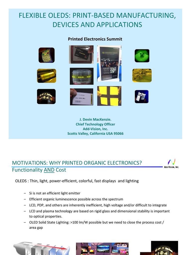 Add-Vision PE Summitt 2010 | PDF | Oled | Electronic Engineering