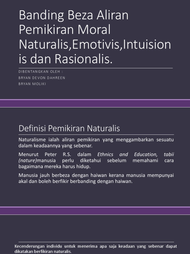 Pemikiran Moral: Naturalism vs Emotivism | PDF