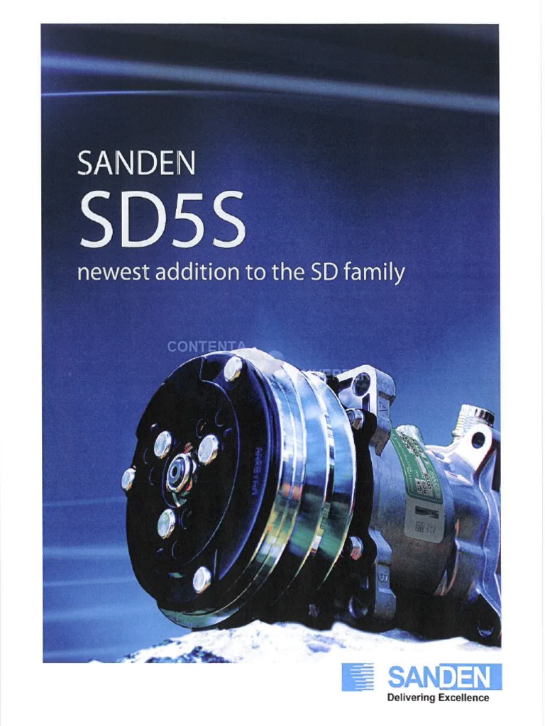 Sanden Singapore SD5 Series Compressor Catalogue PDF | PDF