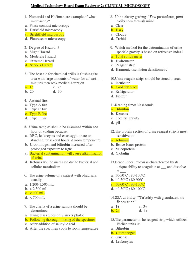 BSMT | Download Free PDF | Urine | Microscopy
