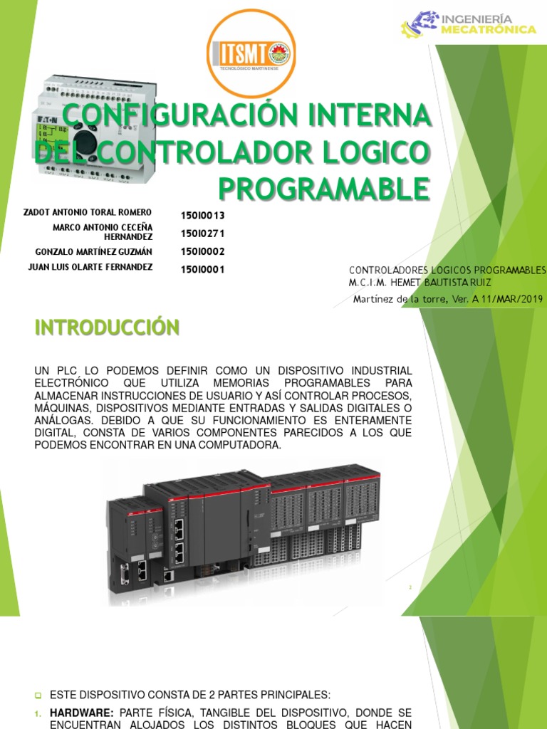 PLC Configuracion Interna | Controlador lógico programable | Memoria de ...