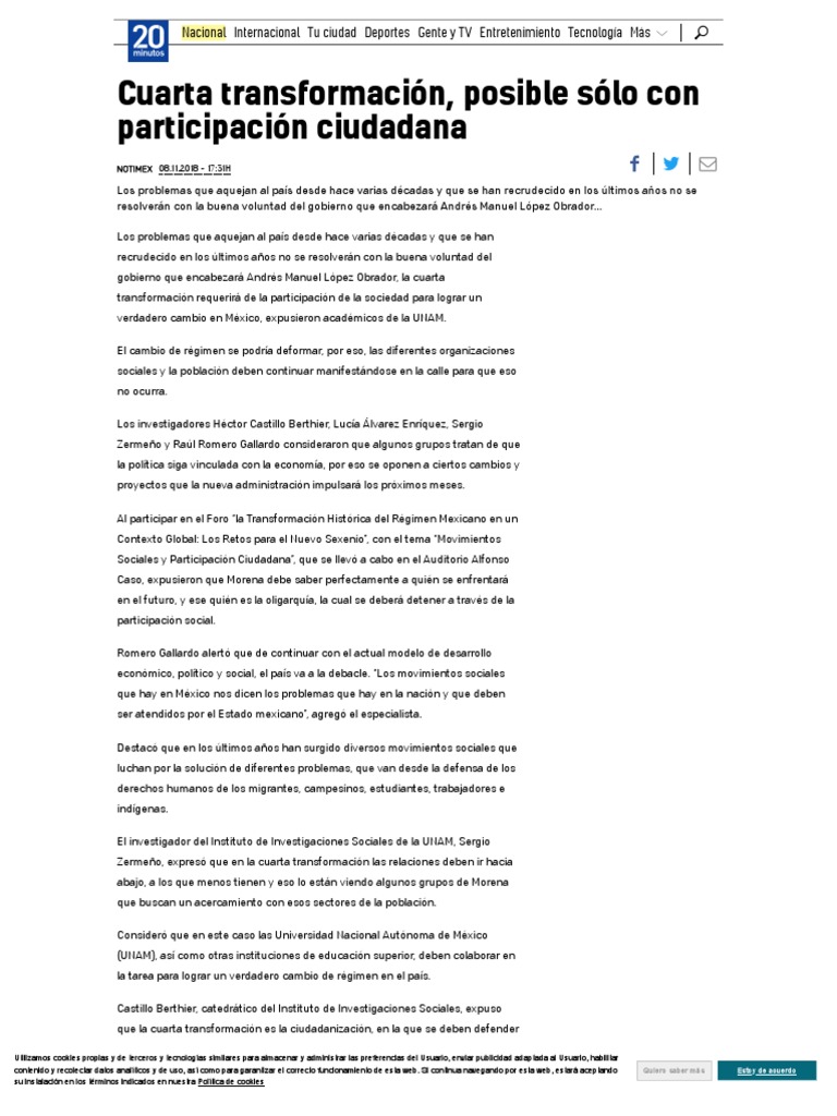 4ta Transformacion PDF | PDF | Cookie HTTP | México