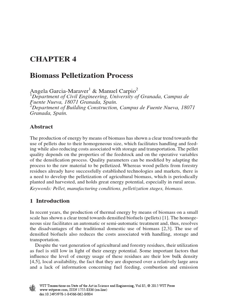 Biomass Pelletization Process PDF | PDF | Biomass | Clothes Dryer