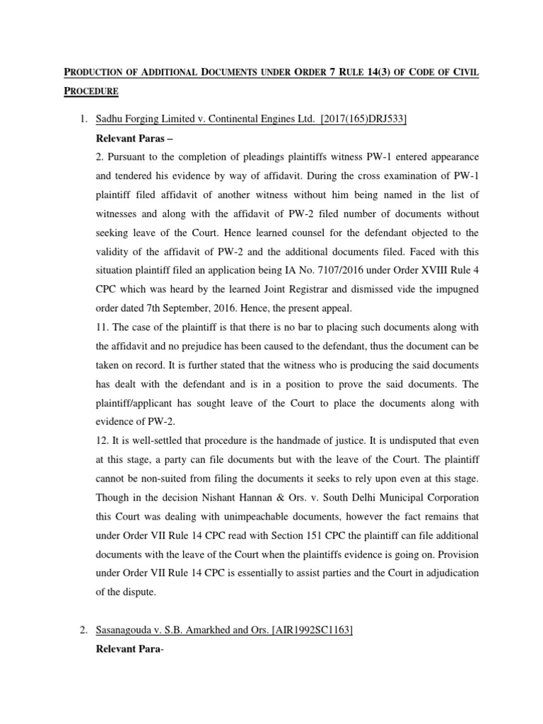 Production of Additional Documents and Exhibiting of Documents | PDF ...