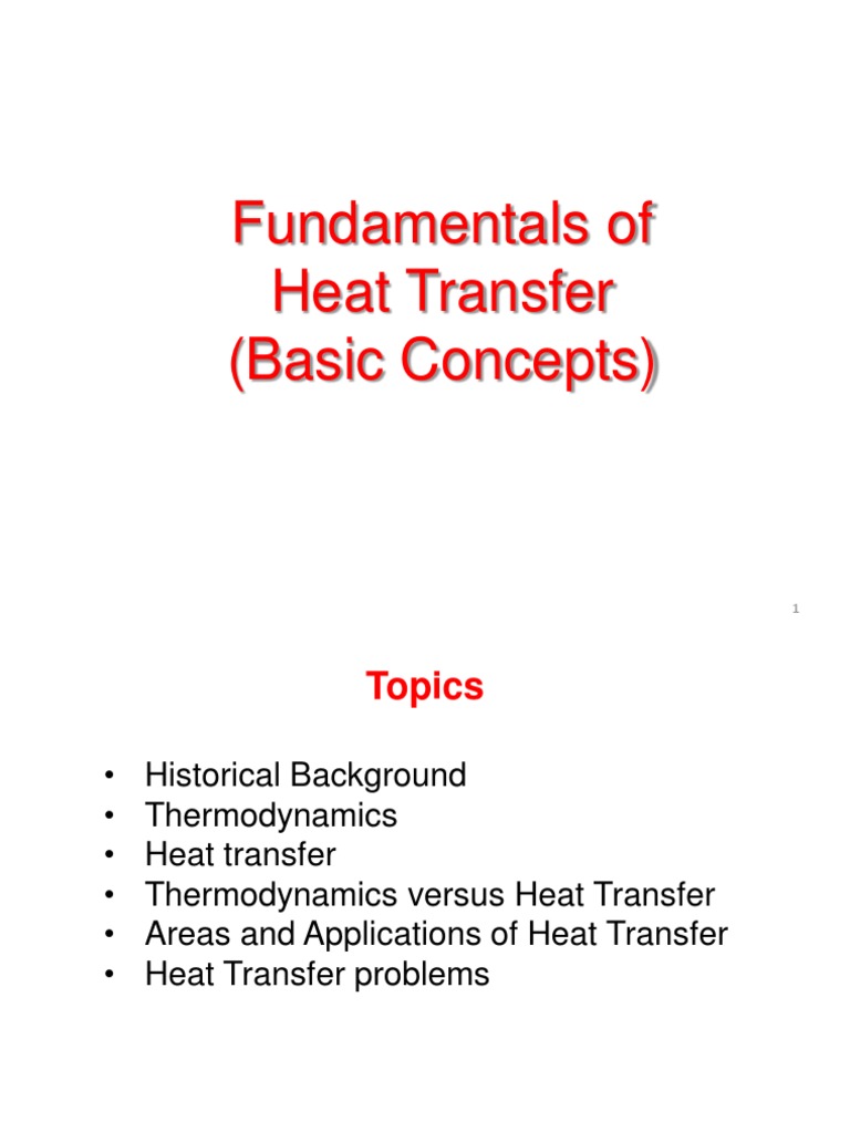 Basic Concepts of Heat Transfer | PDF | Heat | Temperature
