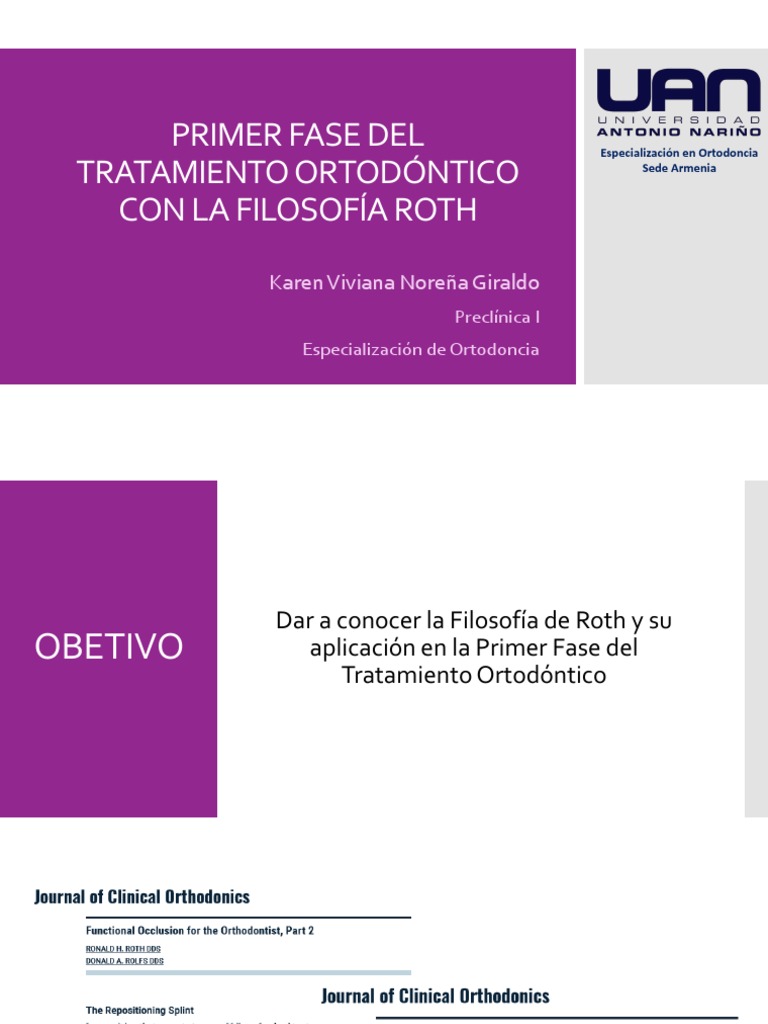Tratamiento Ortodóntico: Filosofía Roth | PDF | Ortodoncia | Ramas de ...