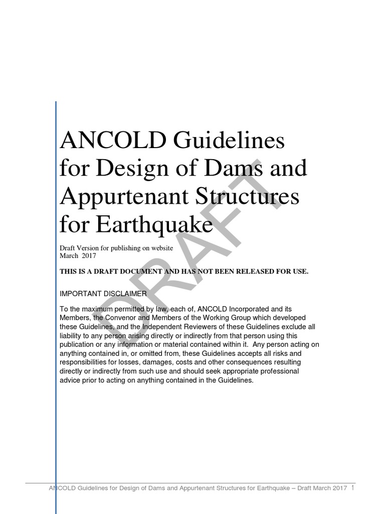 ANCOLD Earthquake Guideline WM Draft 270317 v3 PDF | PDF | Earthquakes ...