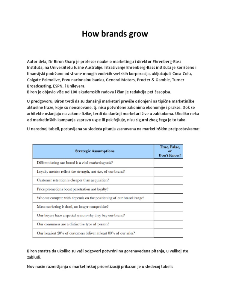 How Brands Grow | PDF