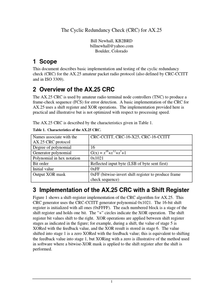 Ax25 CRC | PDF | Algorithms | Computer Architecture