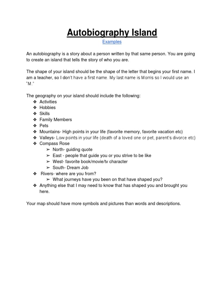 Autobiography Island | PDF