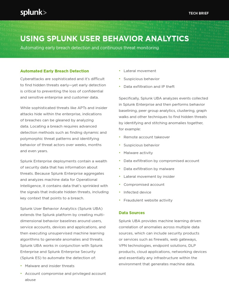 Using Splunk User Behavior Analytics | PDF | Analytics | Cloud Computing