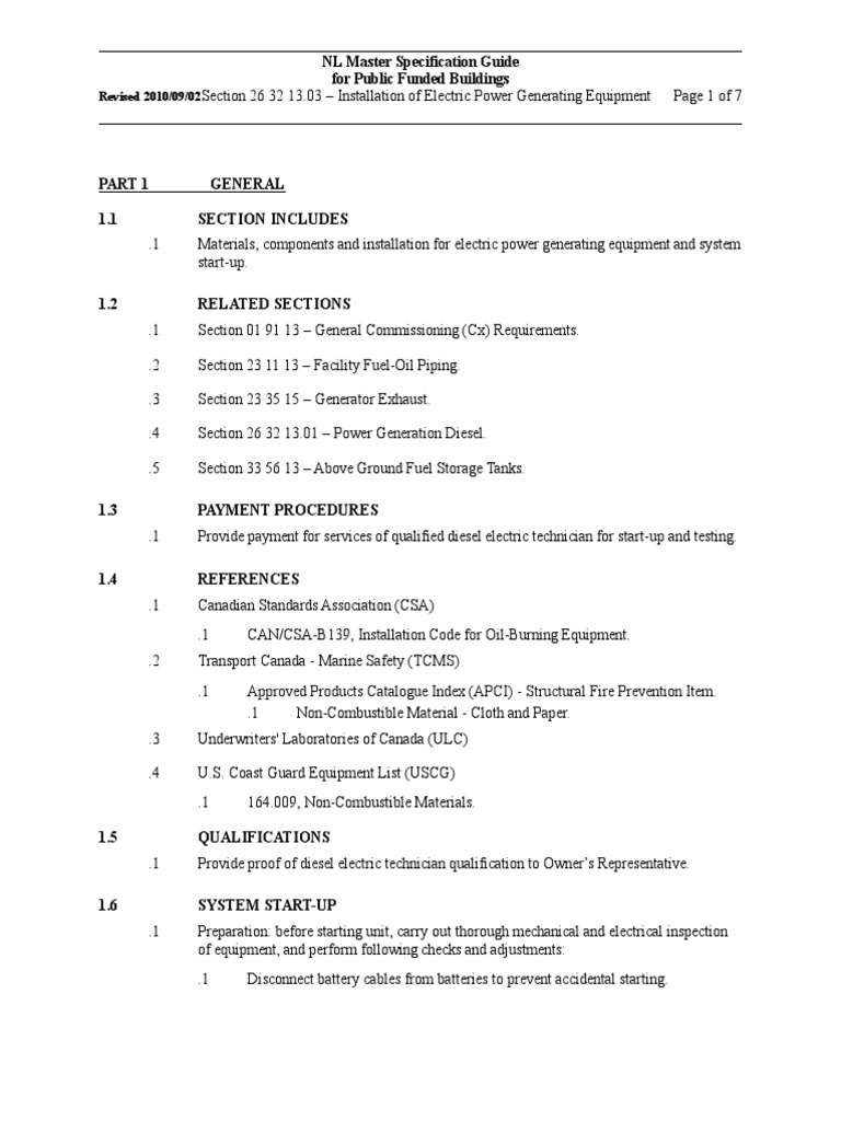 NL Master Specification Guide For Public Funded Buildings: Revised 2010 ...